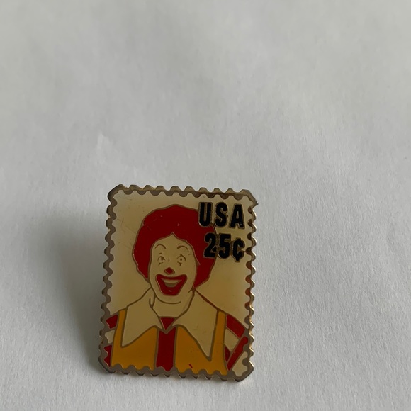 Jewelry | Ronald Mcdonald Vintage Enamel Postage Stamp Pin | Poshmark